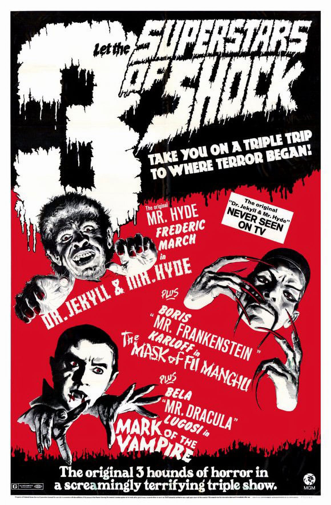 3 Superstars of Shock - movie POSTER (Style A) (11" x 17") (1972 ...