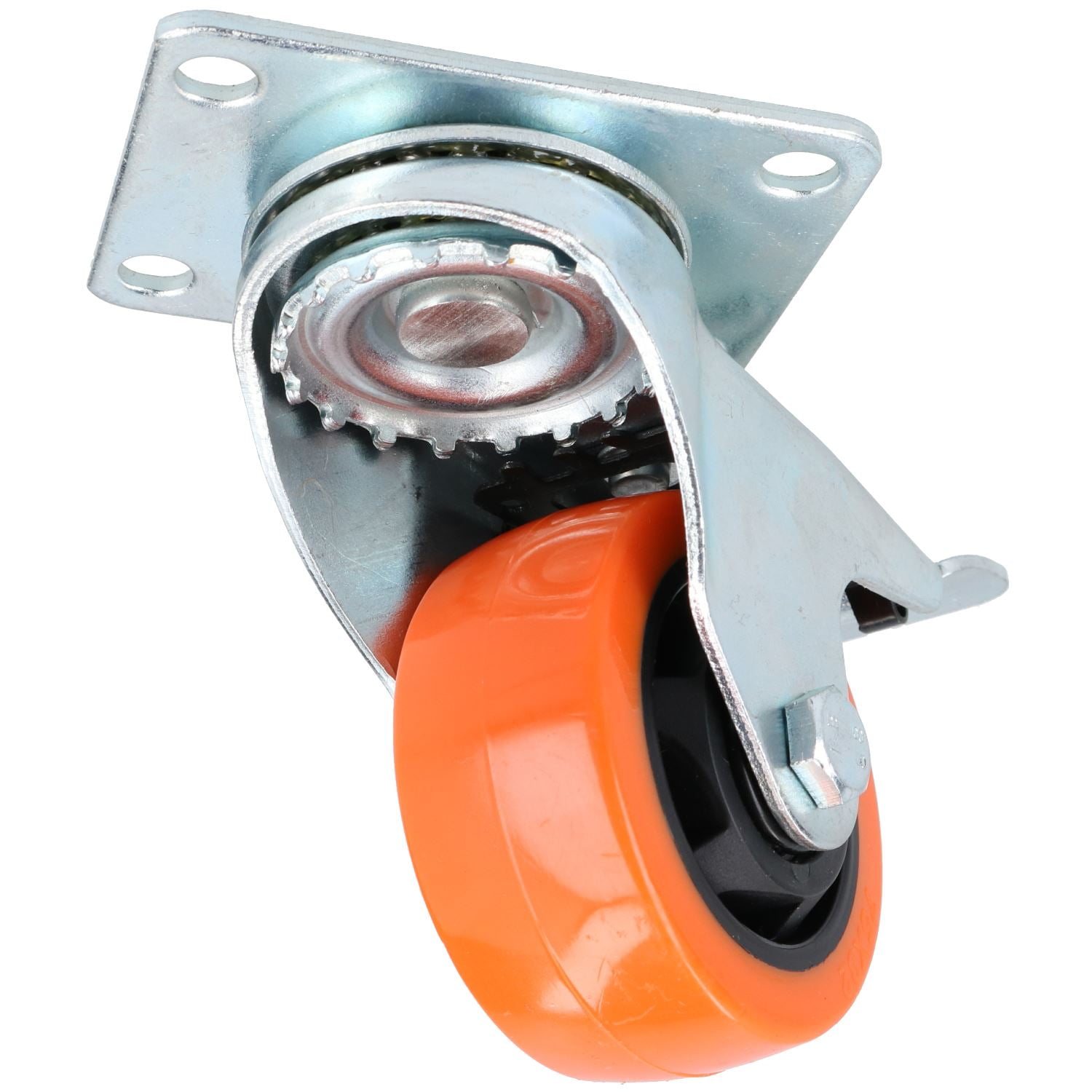 3" Swivel PVC Trolley Castor Wheel With Brake Roller Bearings 100kg ...