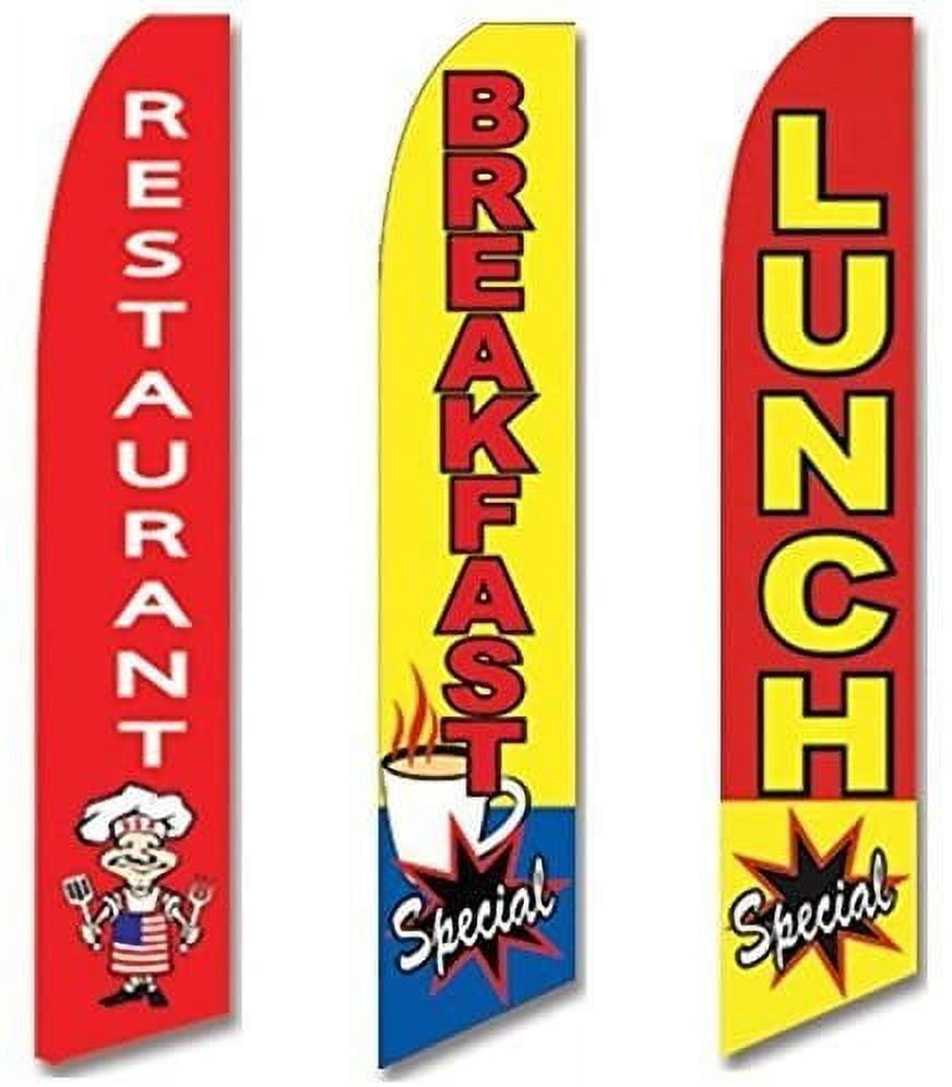 FFN Swooper Flags, Breakfast Lunch Special, Windless Polyester Material ...