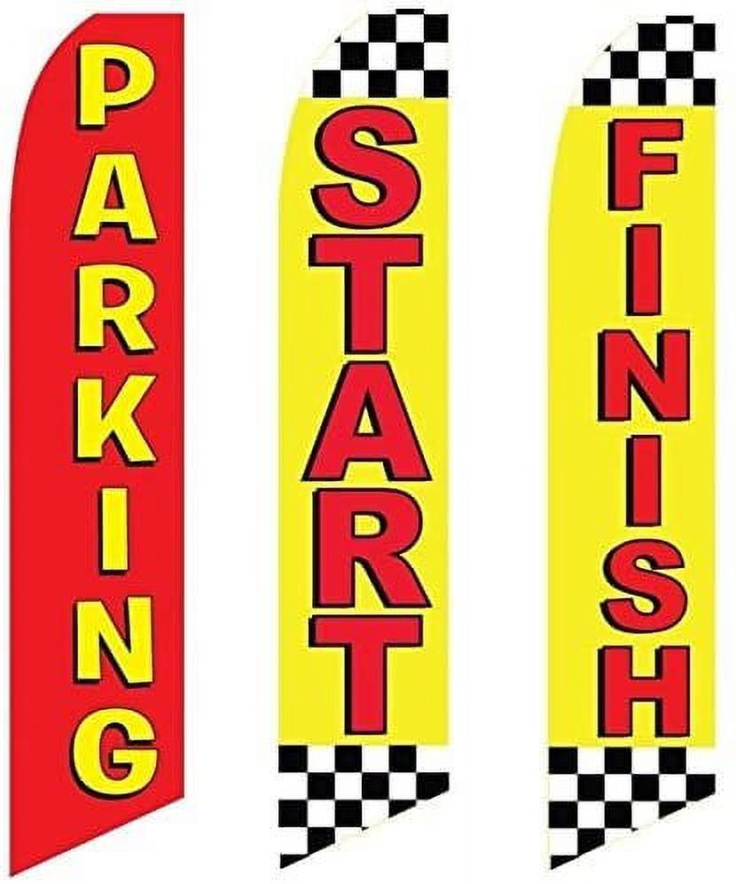 3 Swooper Flags Start Events & Festivals Finish Parking - Walmart.com