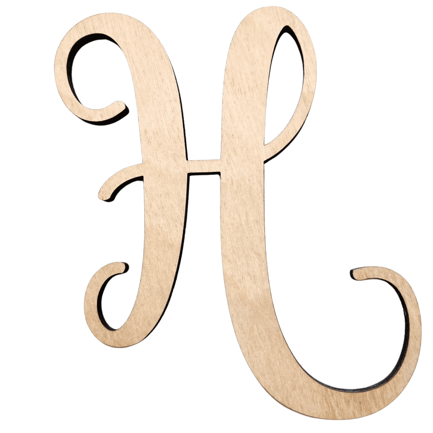 3" Tall BIRCH Wood Letter H | 1/4" Thick | Wood Craft Letters ...