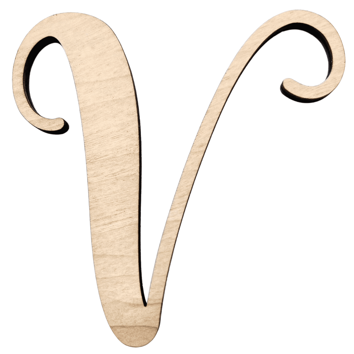 3" Tall BIRCH Wood Letter V | 1/4" Thick | Wood Craft Letters ...