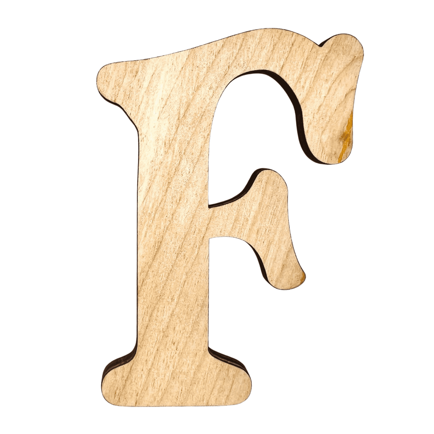 3" Tall Birch Plywood Letter F | 1/4" Thick | Krafty Supply Letters ...