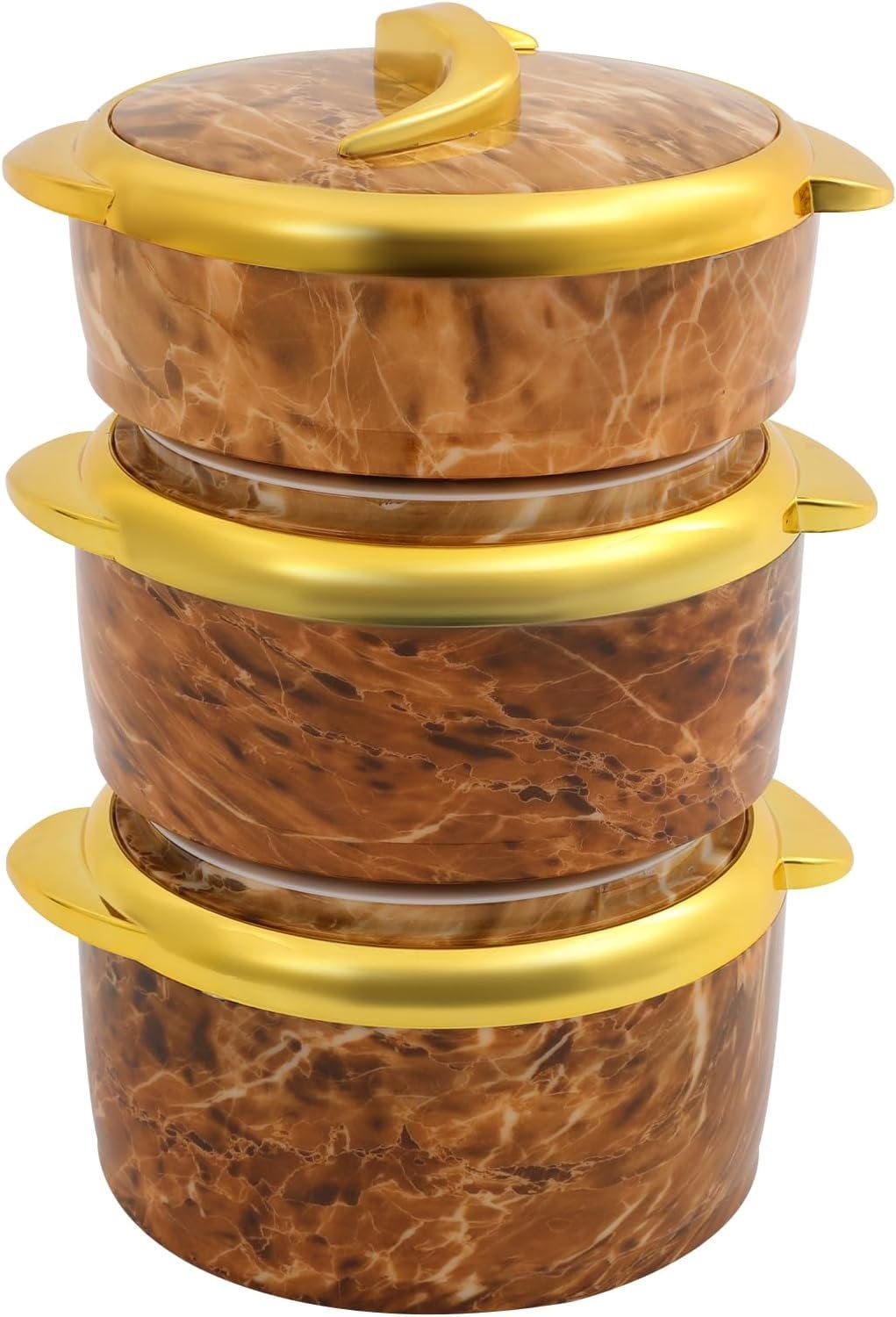 3- Thermal Casserole Dish Set 1.5L/2L/2.5L - Insulated Stainless Steel ...