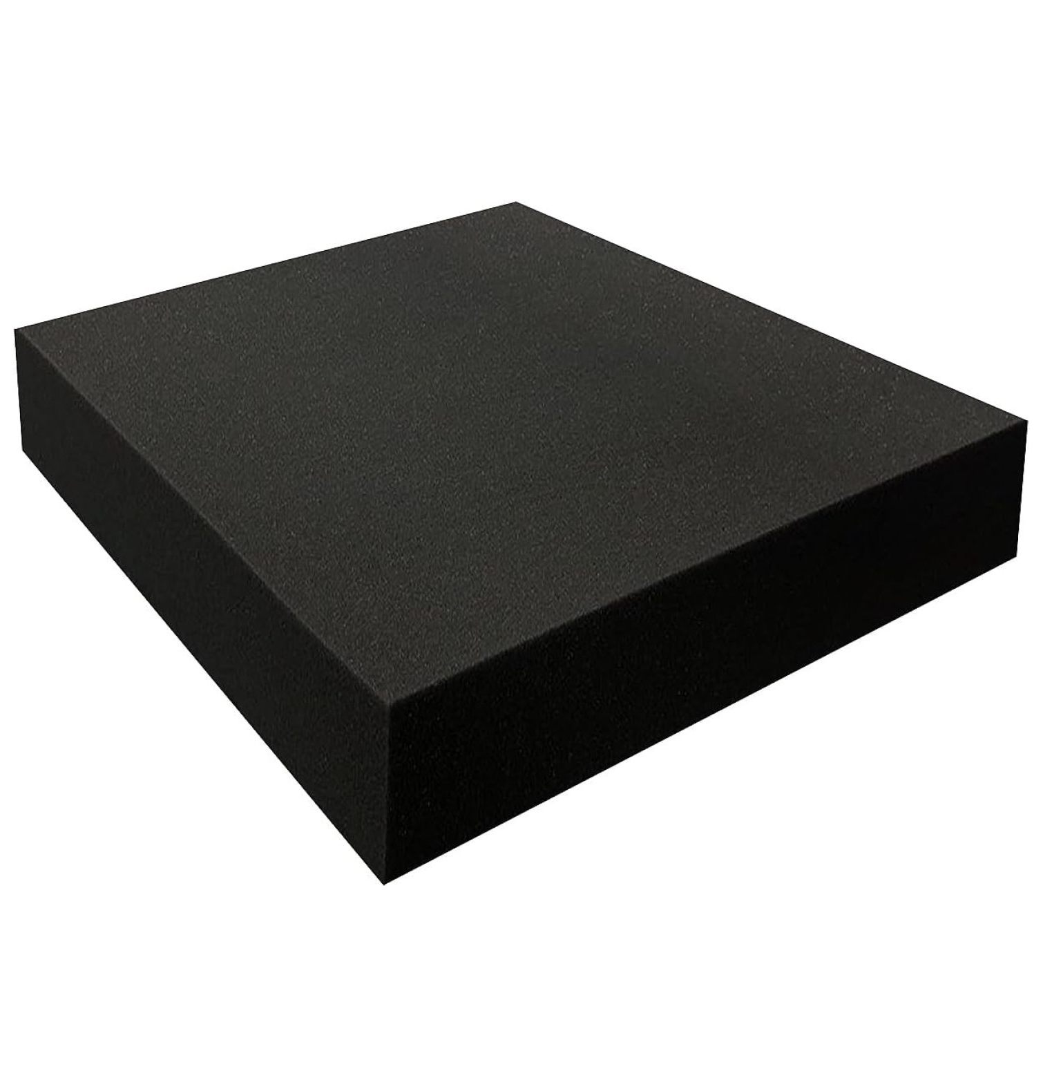 3" Thick, 24" Long x 24" Wide Charcoal High Density Foam, Square ...