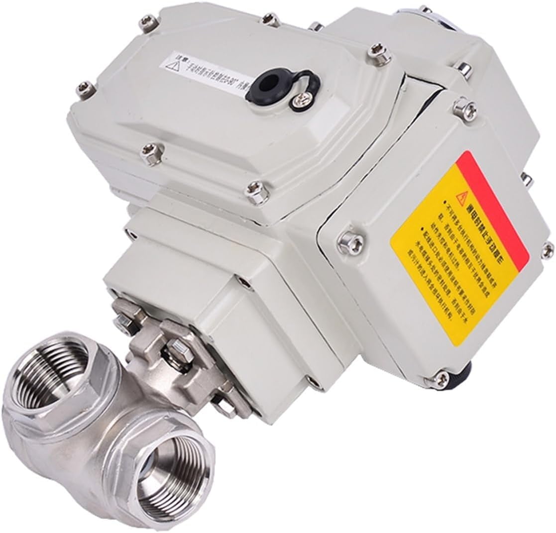 3" Three Way Motorized Ball Valve DC24V AC220V Stainless Steel Q941/45F-16P T/L Type Female ...