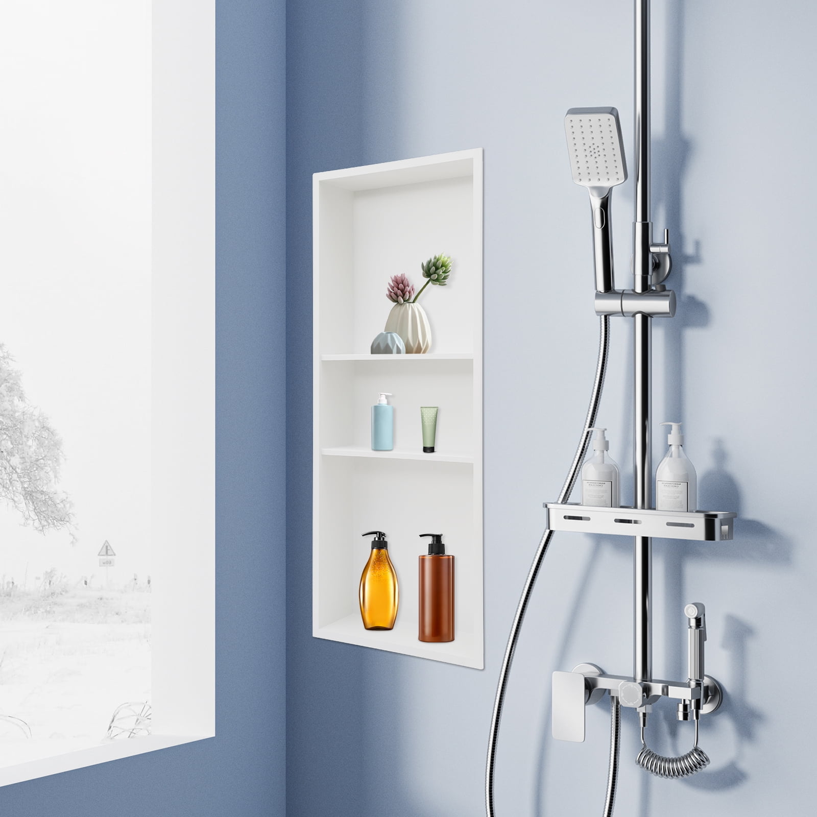 3-Tier 304 Stainless Steel Shower Niche – Seamless Welding, 44.09lbs ...