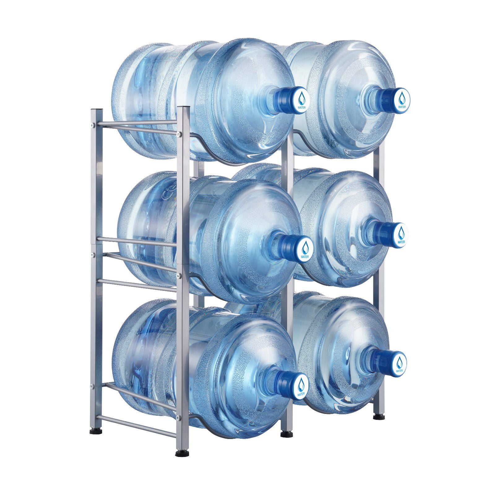 3 Tier 5 Gallon Water Bottle Holder Rack Heavy Duty for 6 Jugs Kitchen ...