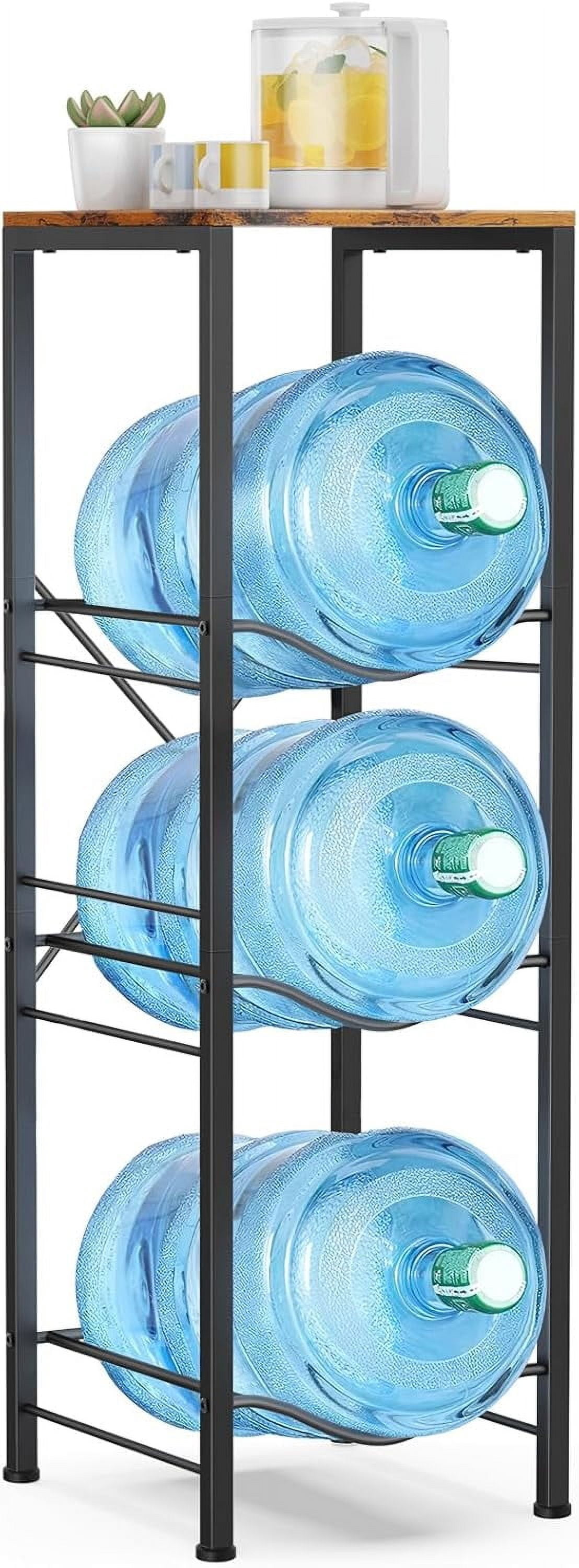 dxynlzq 3-tier 5 Gallon Water Jug Holder with Storage Shelve Detachable ...