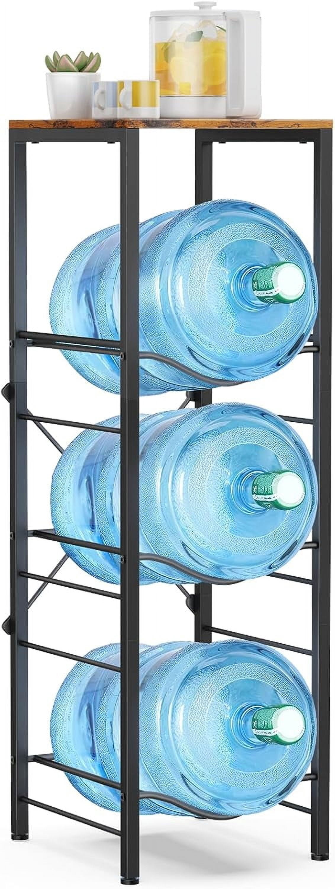 3-Tier 5 Gallon Water Jug Holder with Storage Shelve,5 Gallon Water ...