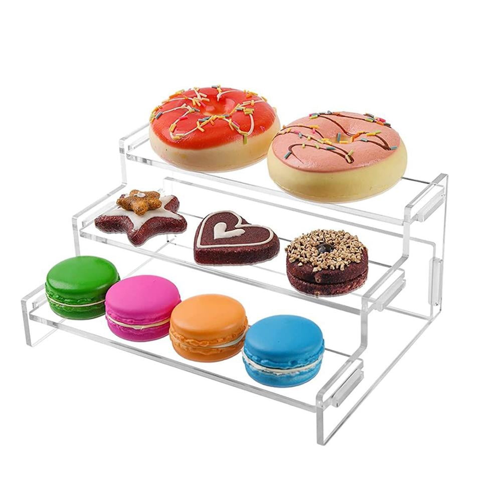 3 Tier Acrylic Clear Display Stand Perfume Organizer Stand Tier Cupcake ...