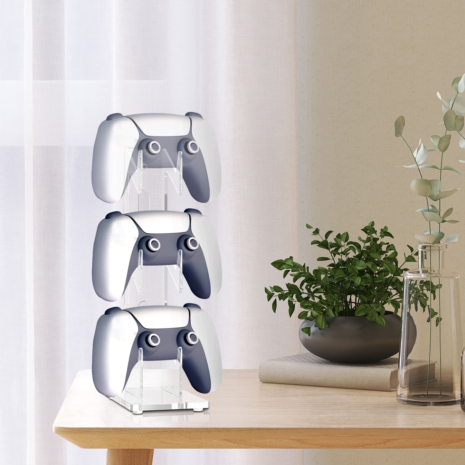 3 Tier Acrylic Controller Holder and Headset Stand 2 in 1 Design Game ...