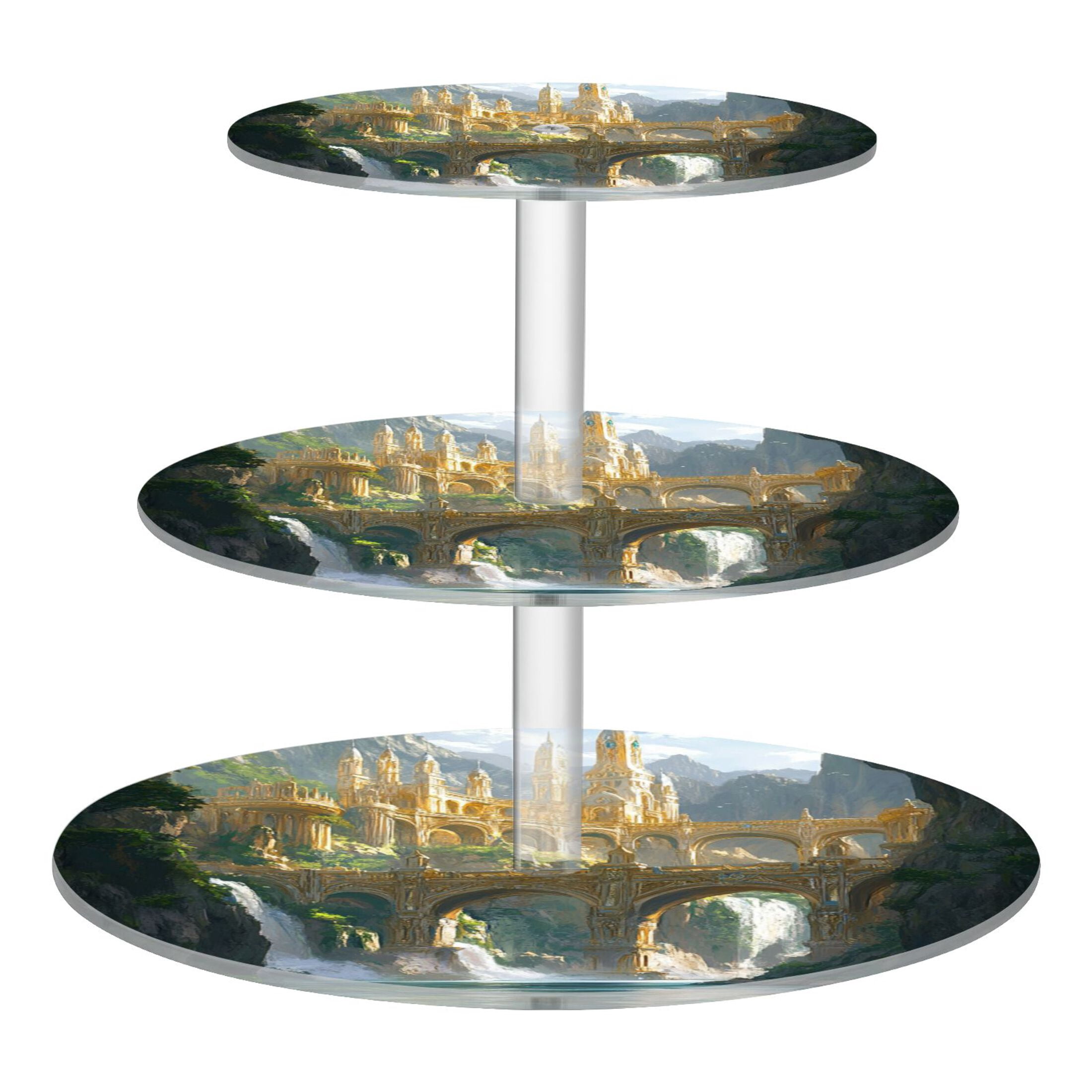 3-Tier Acrylic Cupcake Stand Sturdy Dessert Display Cupcake Tower ...