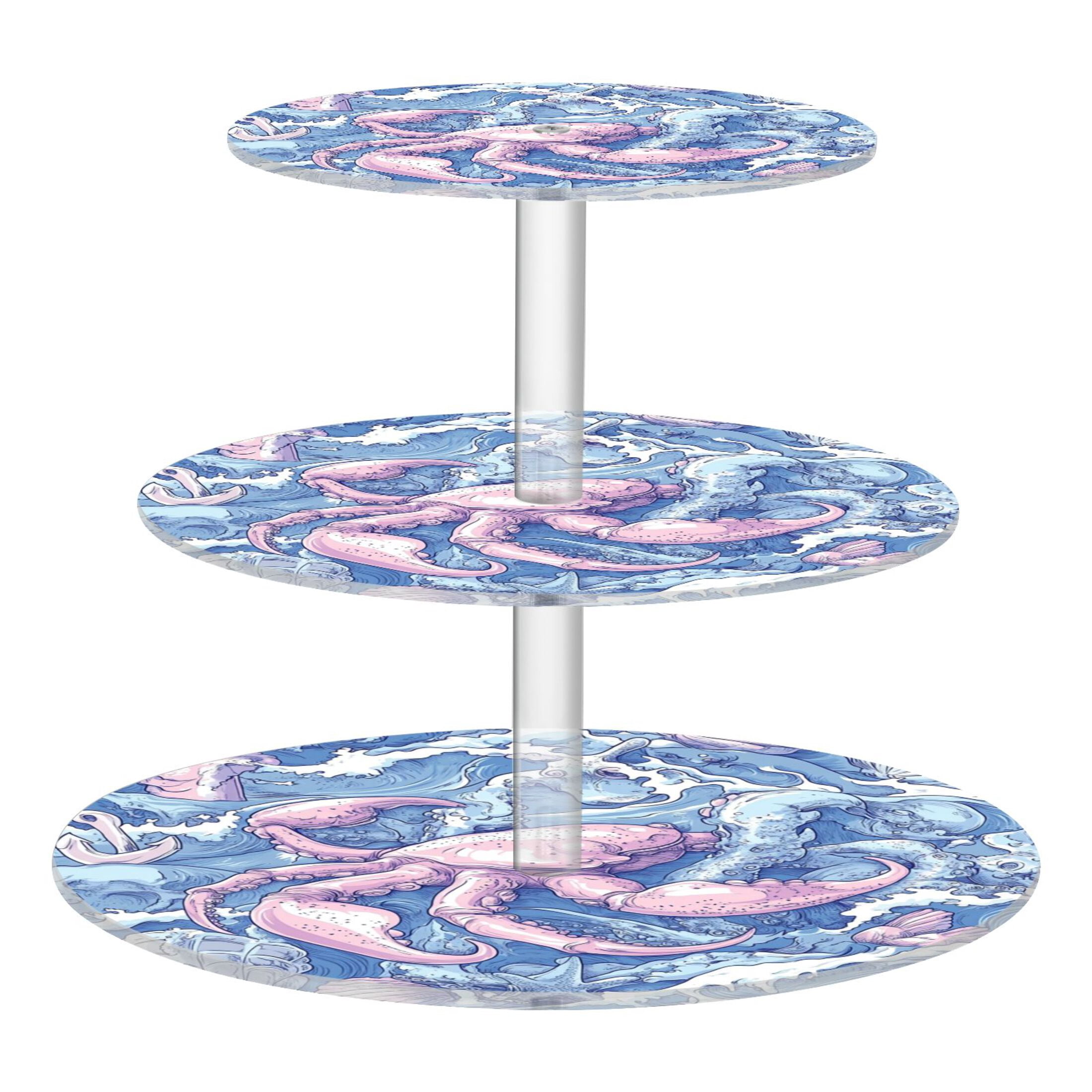 3-Tier Acrylic Cupcake Stand Sturdy Dessert Display Cupcake Tower ...