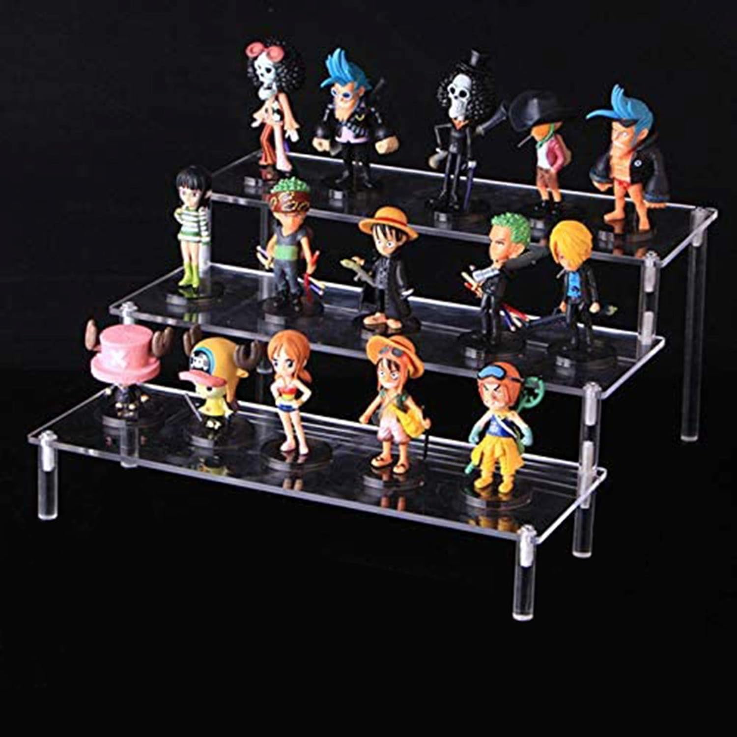 3-Tier Acrylic Display Risers, Super Clear Acrylic Panel For Wide ...