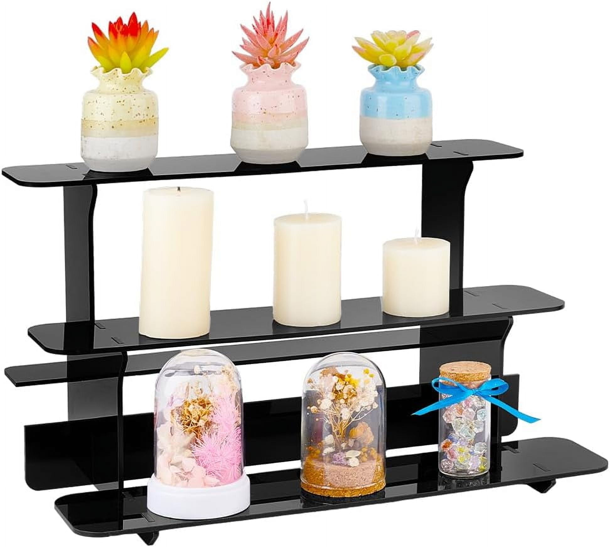 3-Tier Acrylic Display Stand Table Display Stand Shelf for Perfume ...