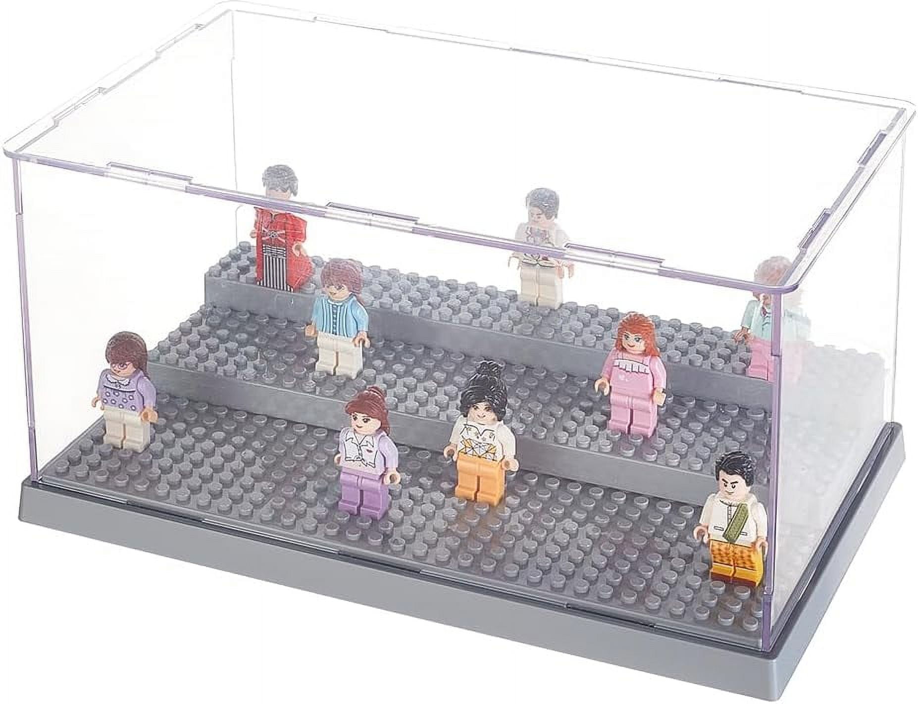 3-Tier Acrylic Minifigure Display Cases Dustproof Building Block ...