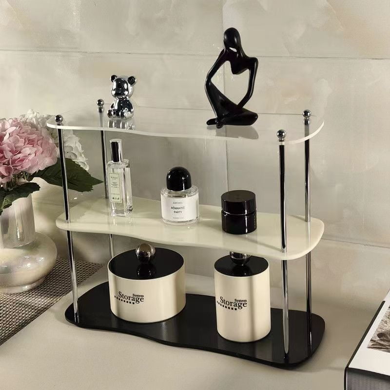3-Tier Acrylic Narrow Desktop Organizer with Premium Minimalist Modern ...