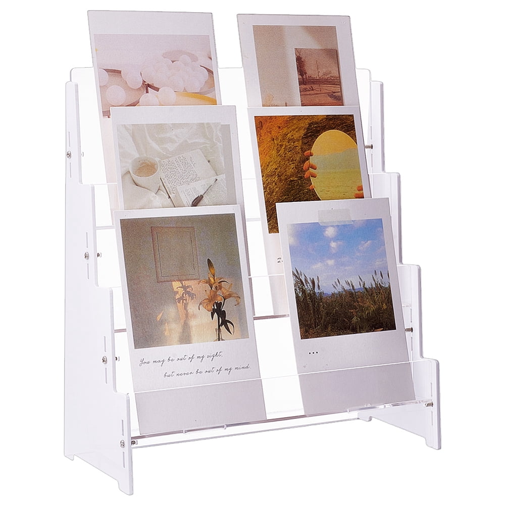 3-Tier Acrylic Sport Card Display Riser Stands Clear 24x11x26cm for DIY ...