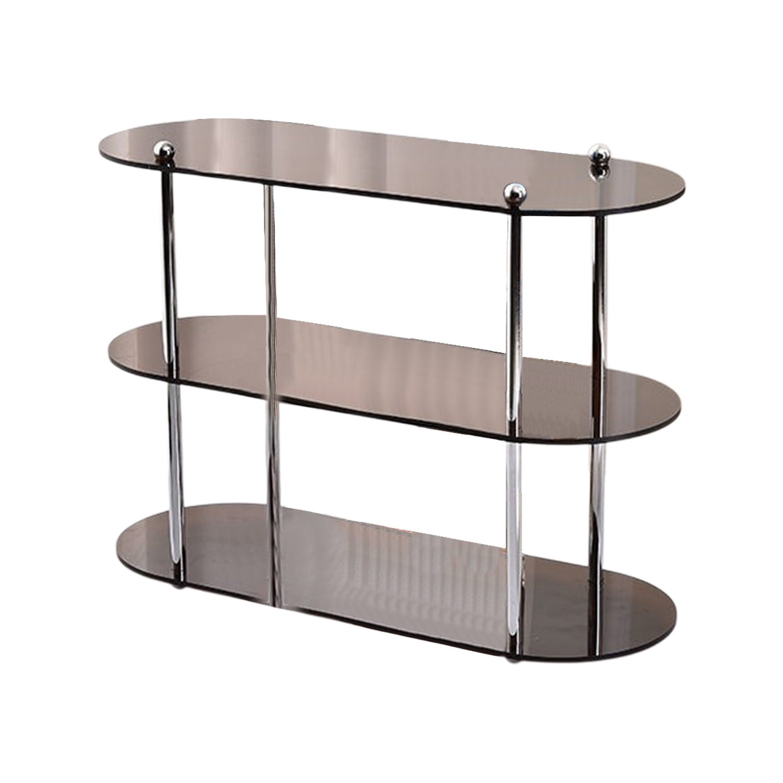 3 Tier Acrylic Storage Rack For Bathroom Organization Brown Plastic Cup ...