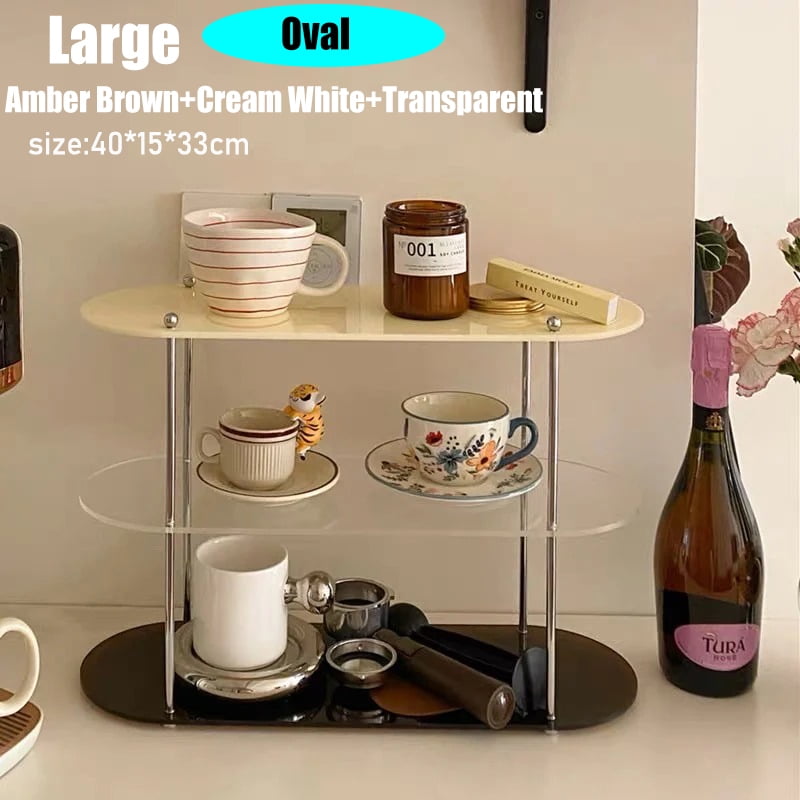 3 Tier Acrylic Storage Rack Ins Style Decorative Shelf Desktop ...