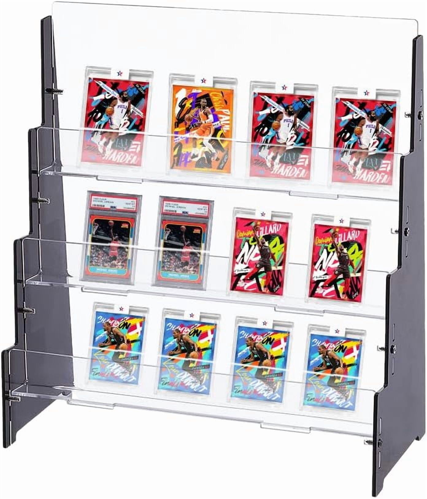 3-Tier Acrylic Trading Card Display Stand Greeting Card Holder Portable ...