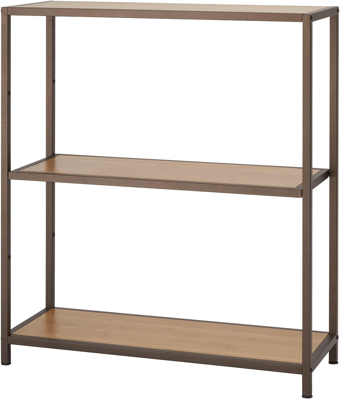 3-Tier Adjustable Bamboo Storage Shelves, Decorative Book Shelf and ...