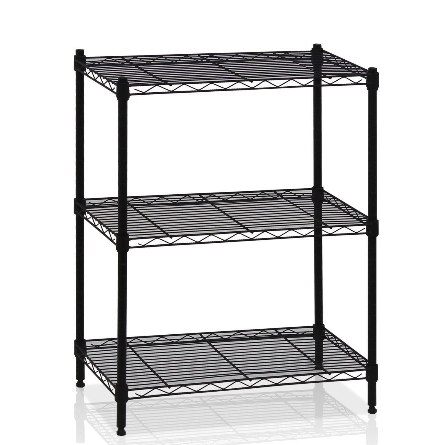 3 Tier Adjustable Heavy Duty Steel Wire Shelves, Extra Storage Metal ...