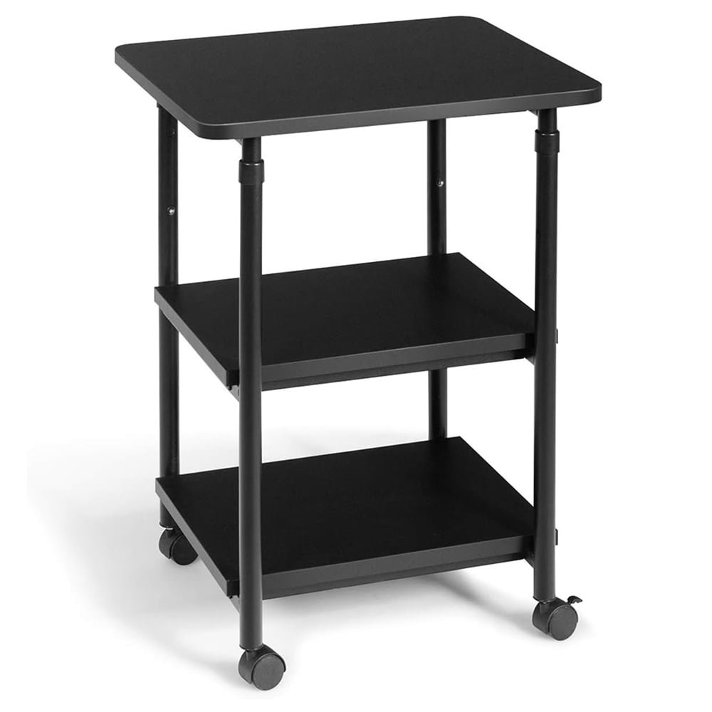 3-Tier Adjustable Printer Stand, Mobile Machine Stand Storage Rack ...