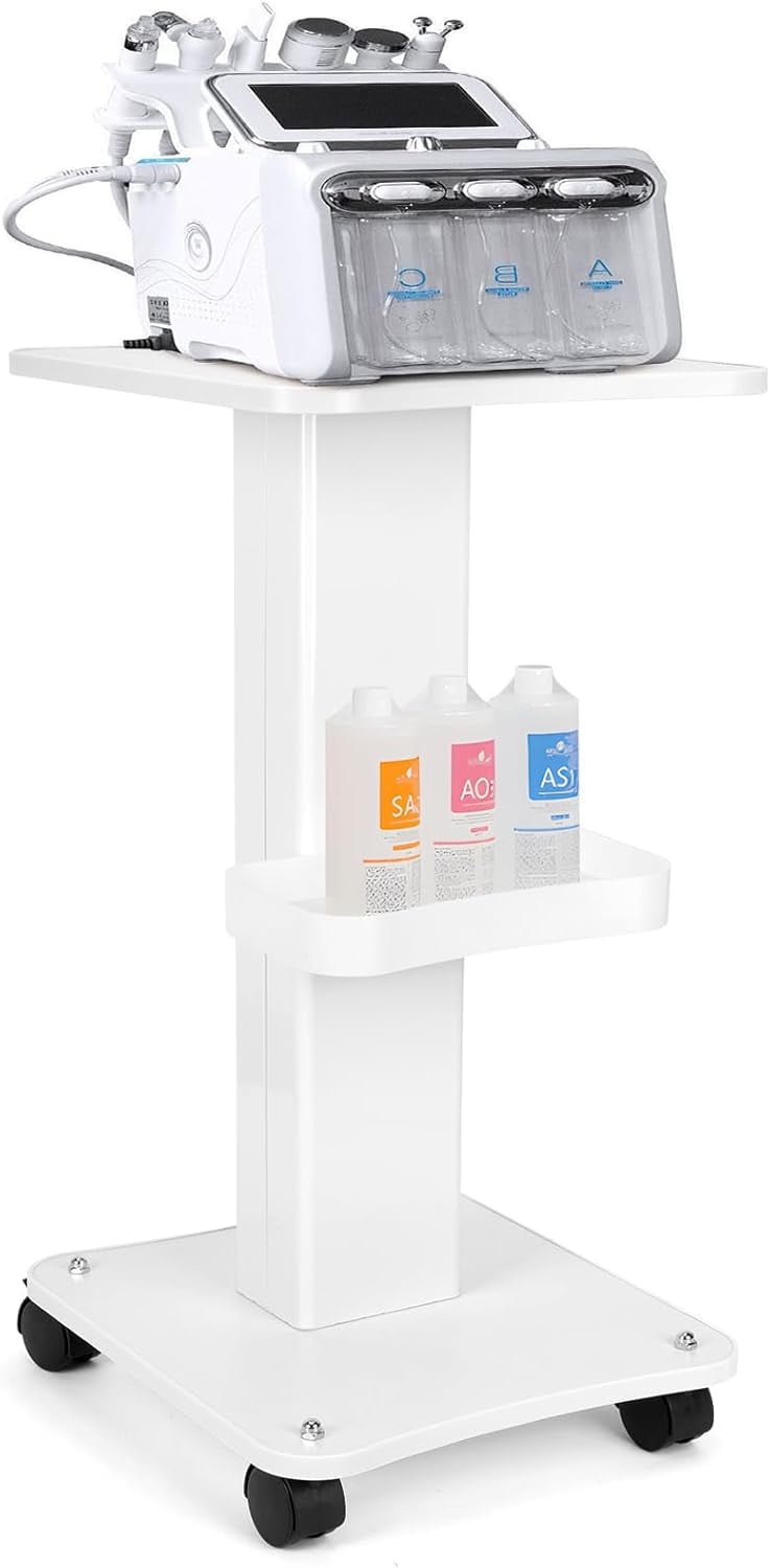 3 Tier Aluminum Beauty Cart, 220LBS Salon Trolley Stand with Locking ...