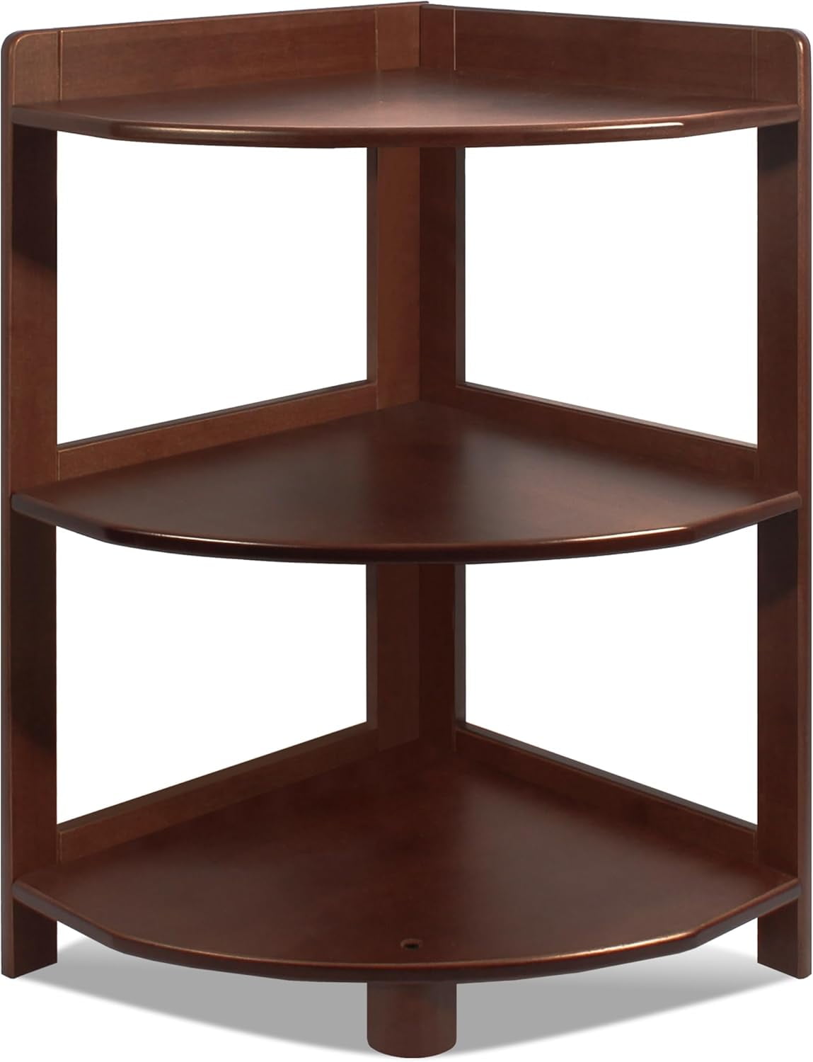 3 Tier Bamboo Corner Bookshelf, Mid Century Modern Corner Shelf, 24 ...