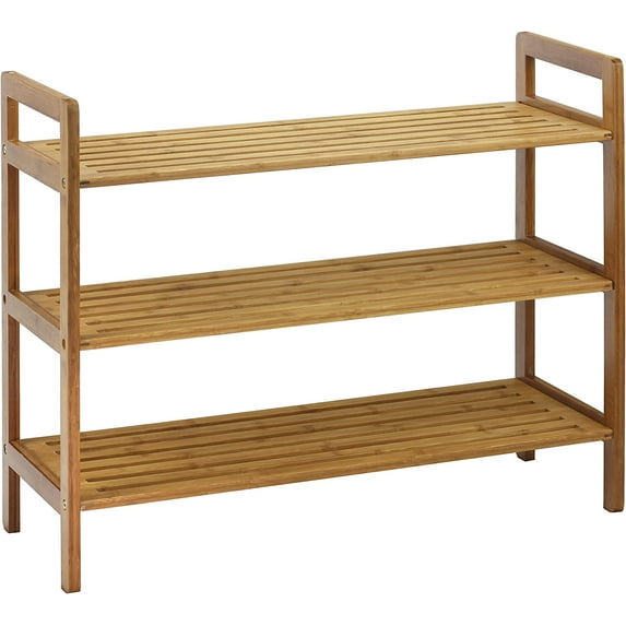 3-Tier Bamboo Shoe Rack, Natural - Walmart.com