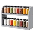 3 Tier Bamboo Spice Rack, Countertop or Wall Mounting Wood Spice Jars ...