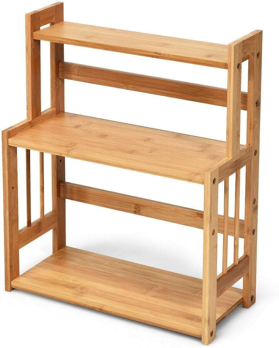 3-Tier Bamboo Spice Rack Kitchen Bathroom Storage GenericClothesrack ...
