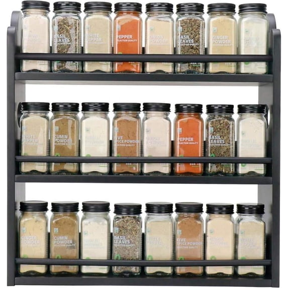 3 Tier Bamboo Spice Rack, Spice Rack Organizer, Seasoning Jars Rack ...