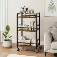 Novogratz Helix 3 Shelf Metal Rolling Utility Cart, Gold - Walmart.com
