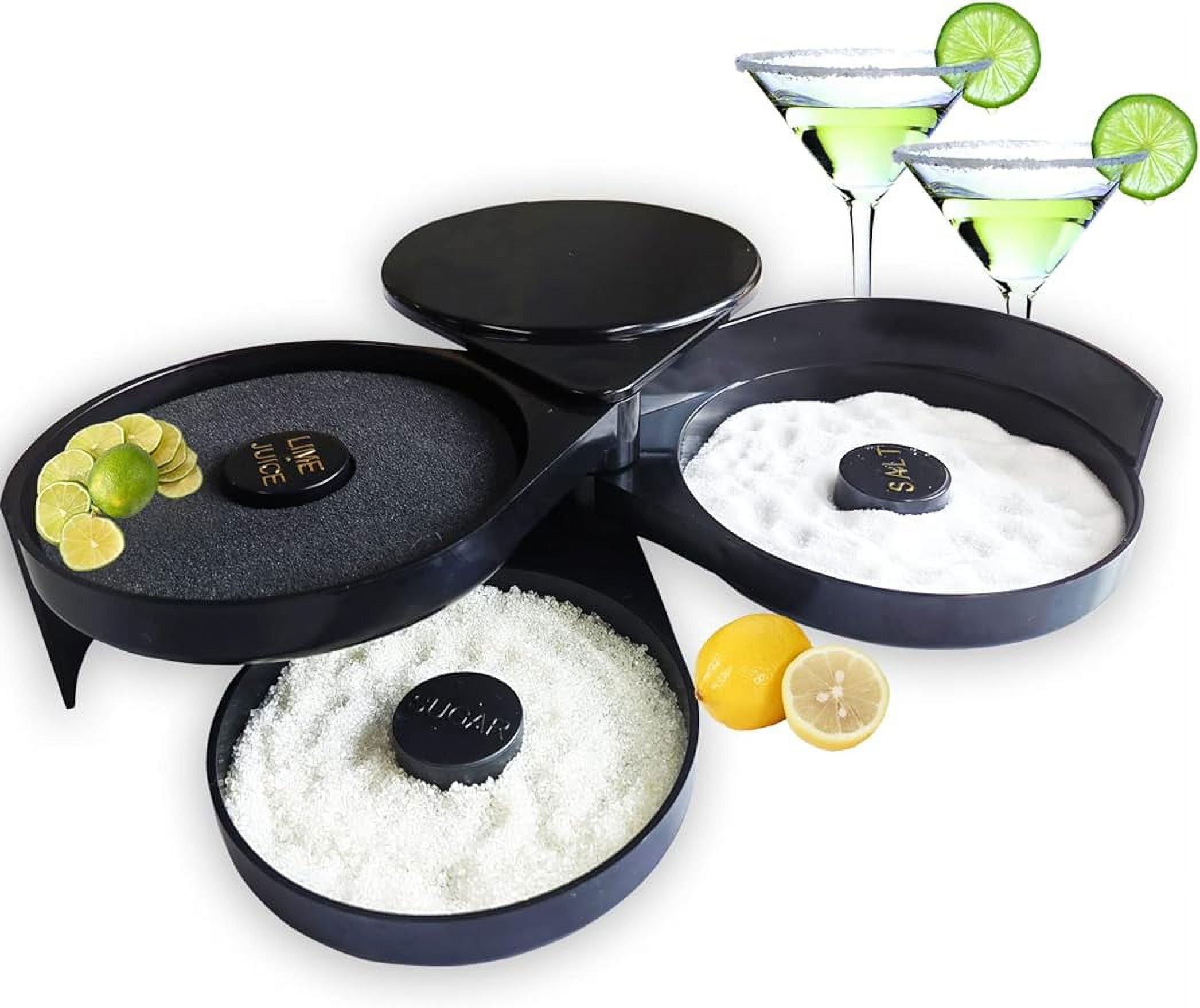 3 Tier Bar Glass Rimmer with Sponge for Cocktails and Margarita Mixing ...