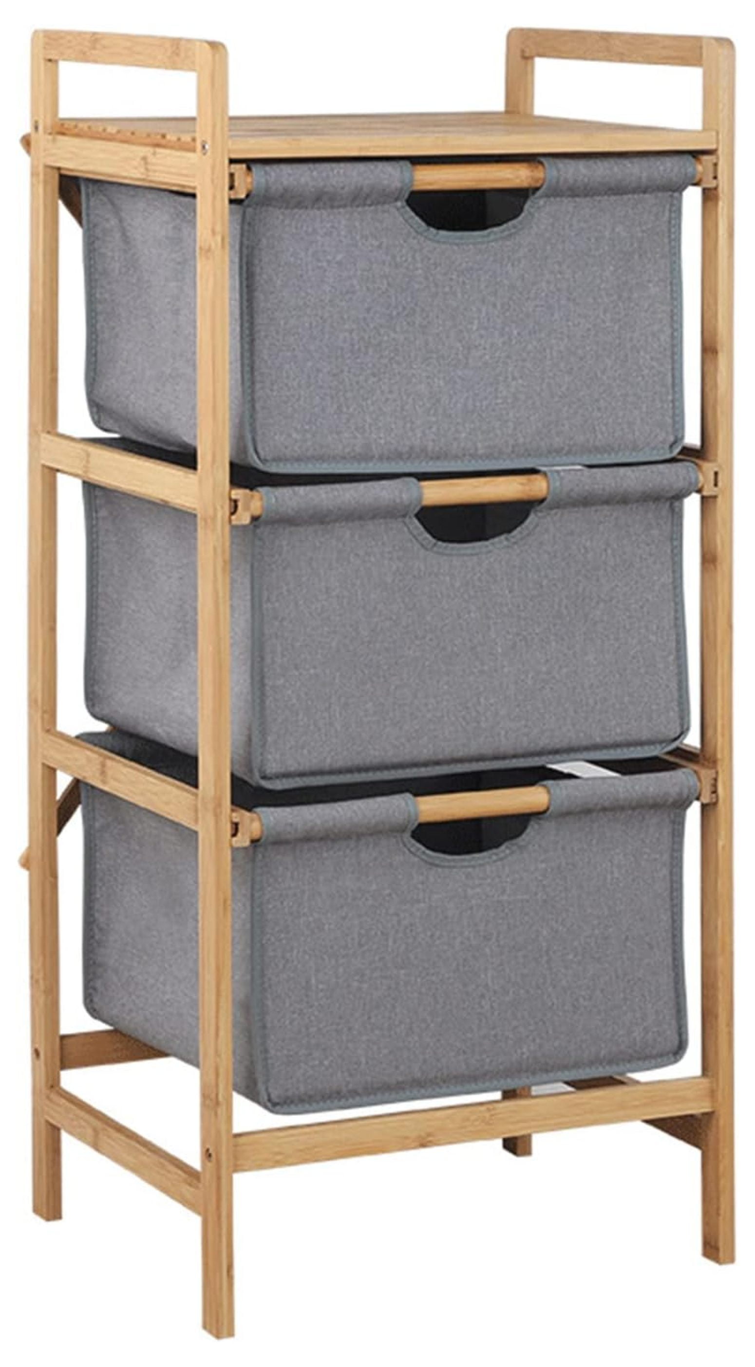 3-Tier Basket Storage Drawers 37.8" x 17.3" x 13",Laundry Hamper Stand ...