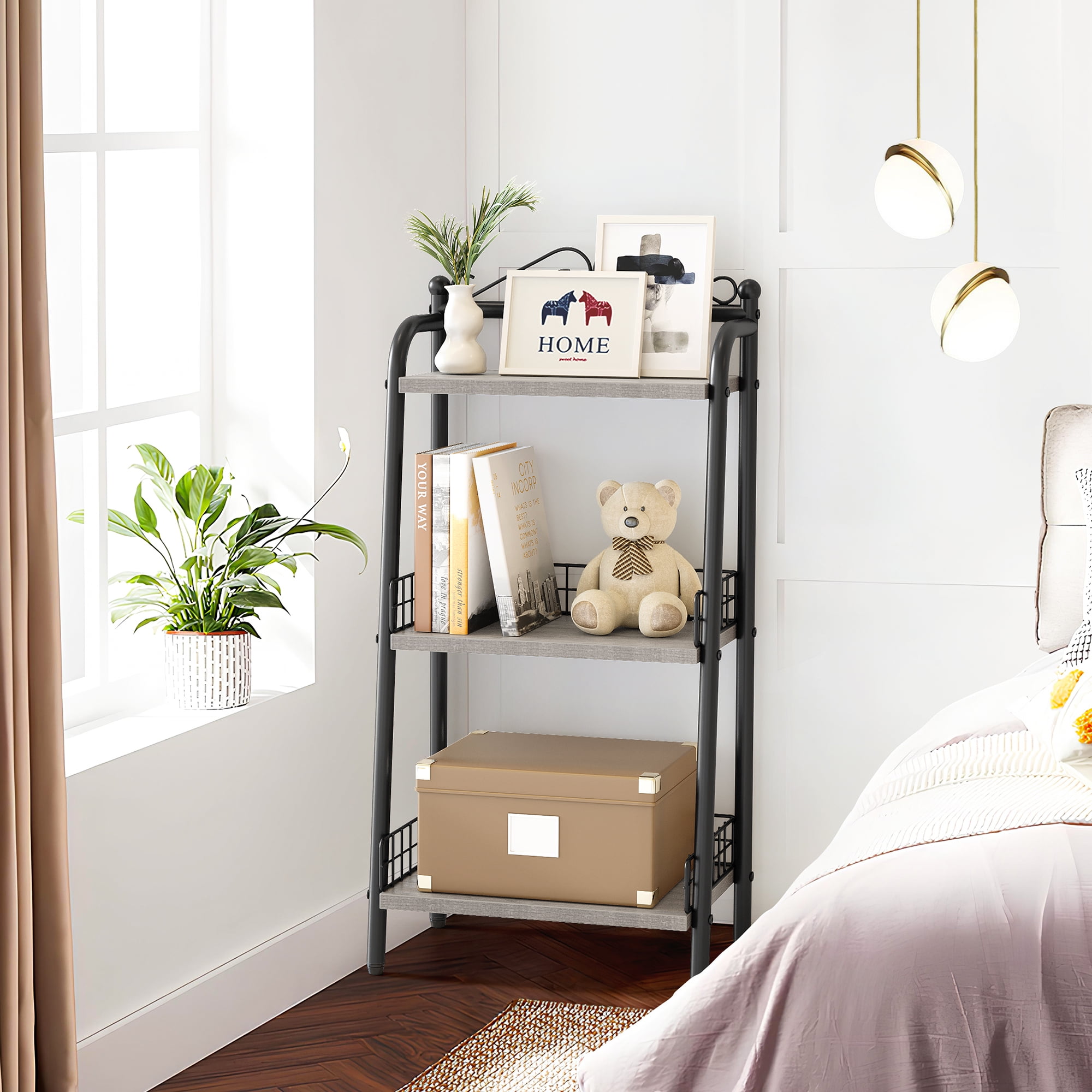 3-Tier Bathroom Ladder Shelf, Bathroom Organizers and Storage ...