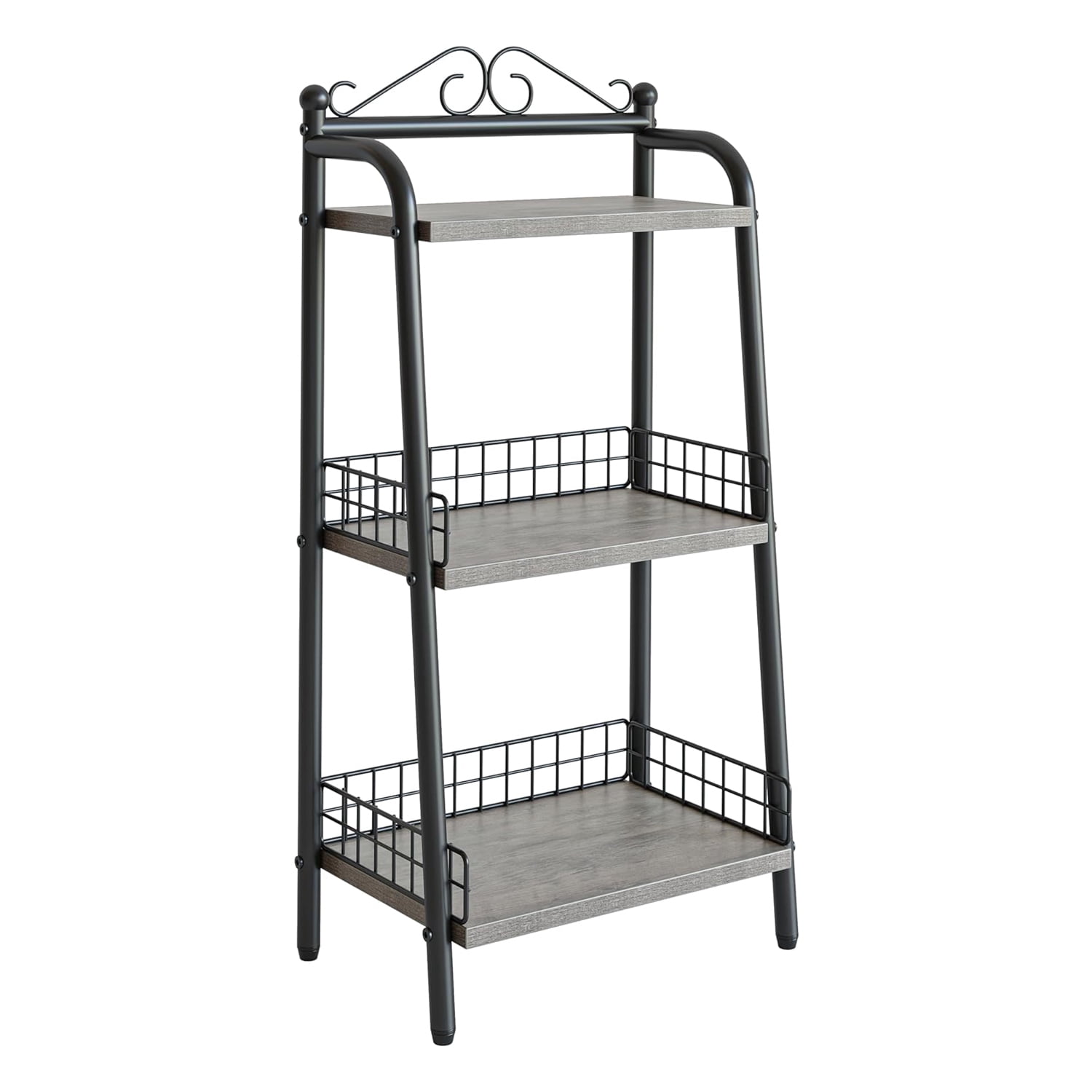 3 Tier Bathroom Ladder Shelf, Free Standing Storage Shelves Organizer ...