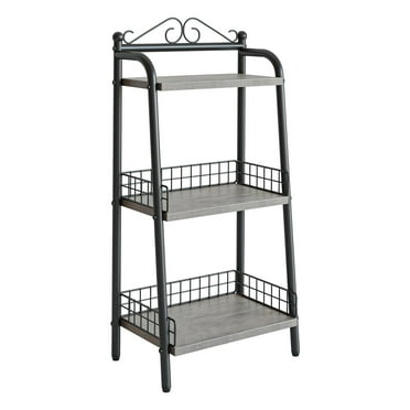 IOTXY 5-Tier Solid Wood Free-Standing Shelf Unit - White Floor Standing ...