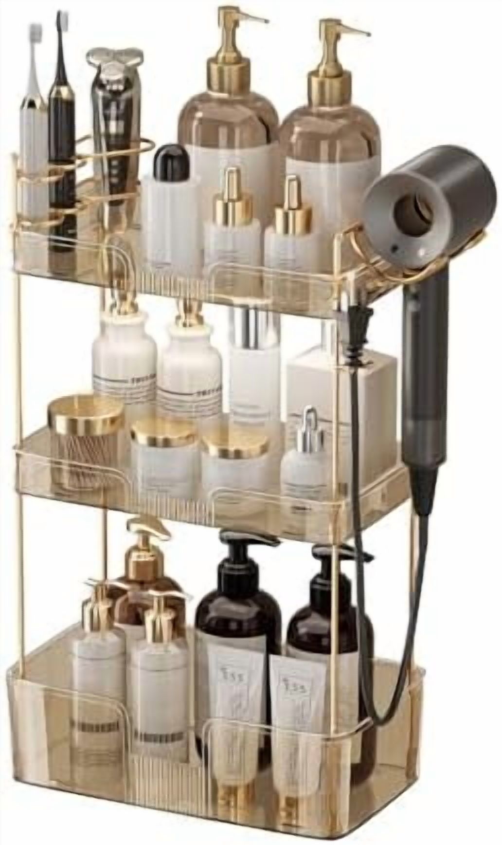 3 Tier Bathroom Organizer Countertop Makeup Perfume Tray Skincare ...