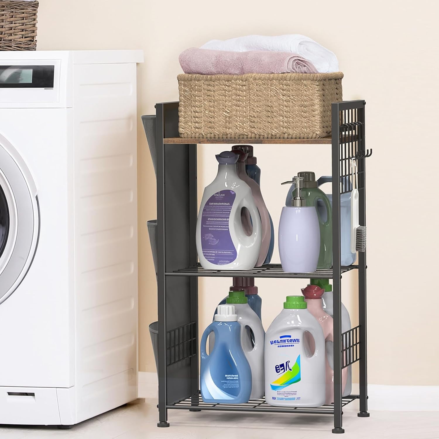 3 Tier Bathroom Shelf Organizer, Laundry Room Organization Shelves ...