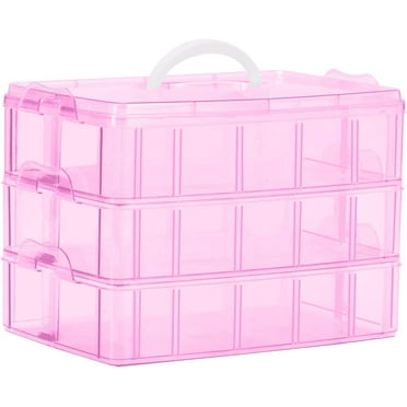 Paylak 12 Storage Square Clear Container For Crafts Beads Small Items ...