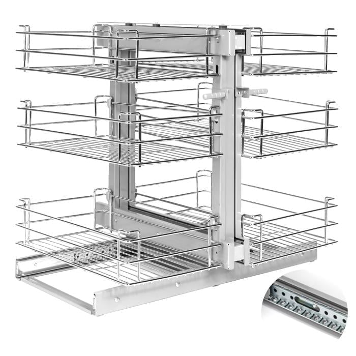 3-Tier Blind Corner Cabinet Pull Out Organizer, Efficient Storage ...