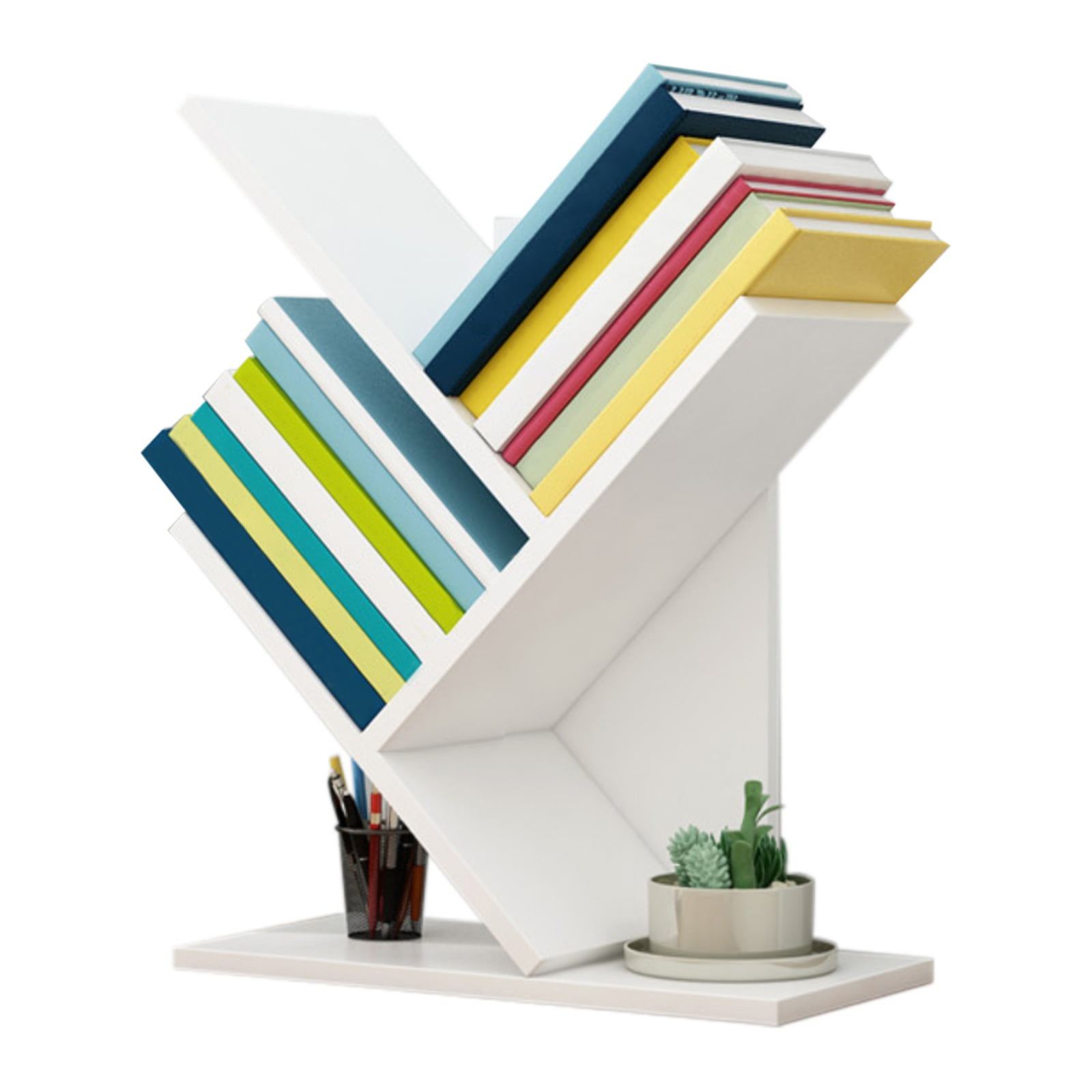 3 Tier Book Storage Organizer Shelves,Desktop Bookshelf Floor Standing ...