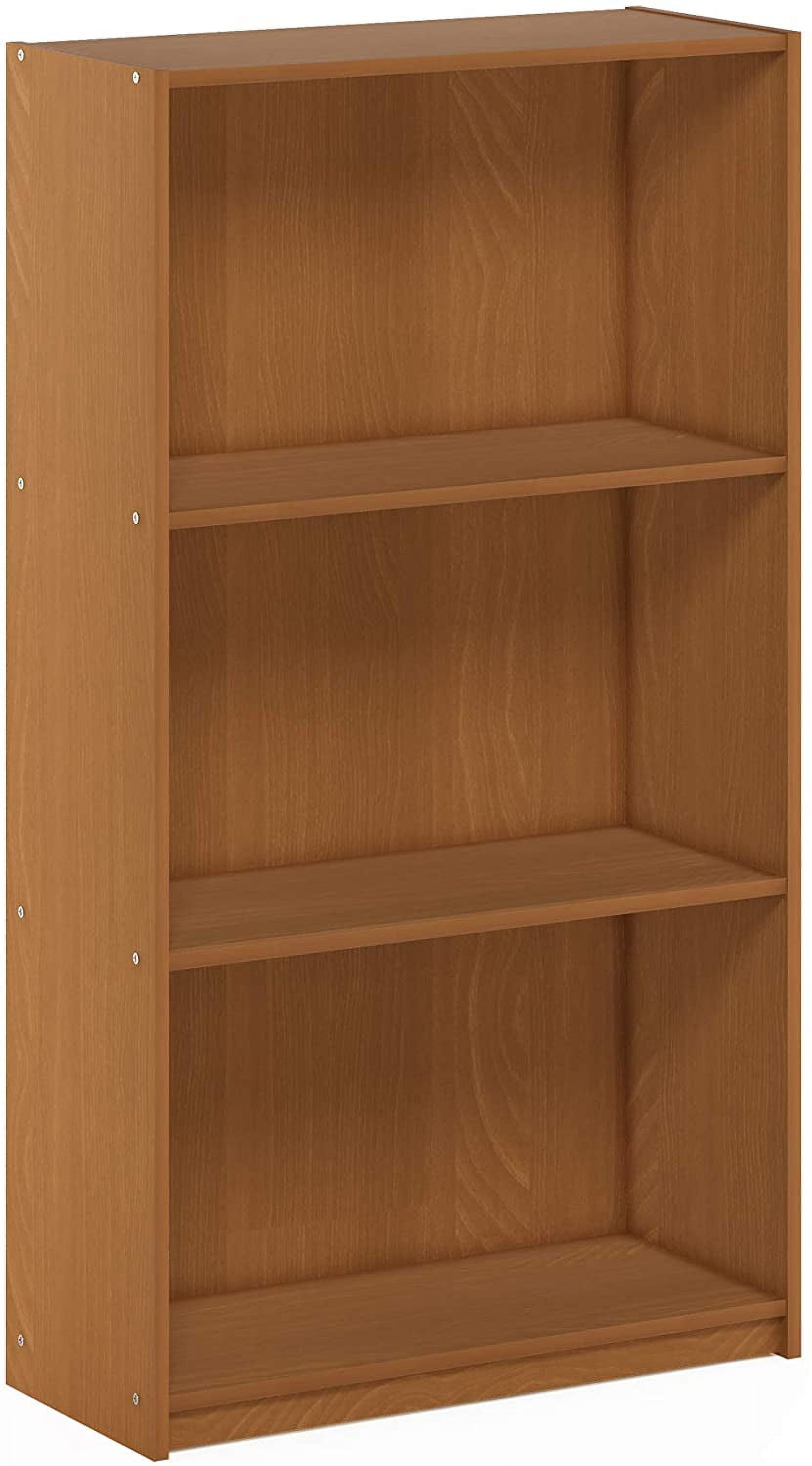 3-Tier Bookcase/Bookshelf/Storage Shelves, Natural Oak - Walmart.com