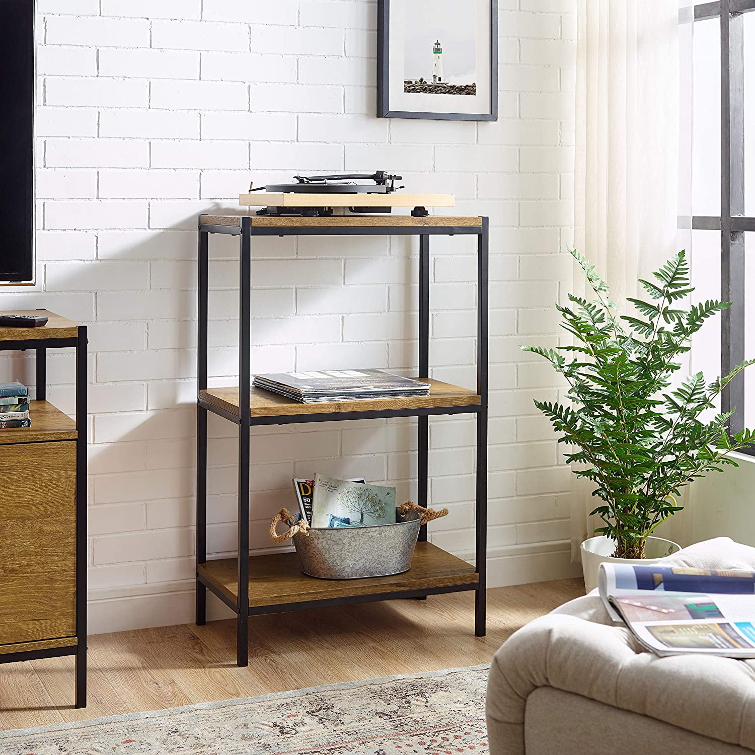 3 Tier Bookshelf by Aaron Furniture Designs Rustic Industrial Bookcase ...