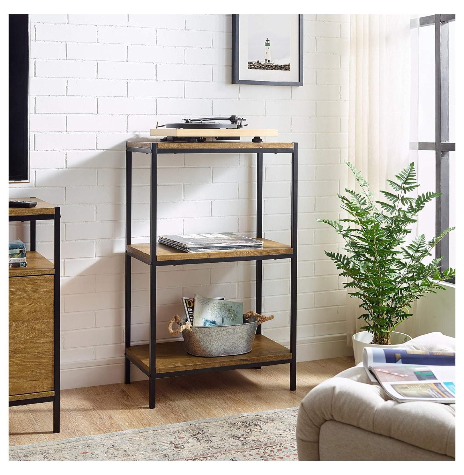 3 Tier Bookshelf by Aaron Furniture Designs Rustic Industrial Bookcase ...