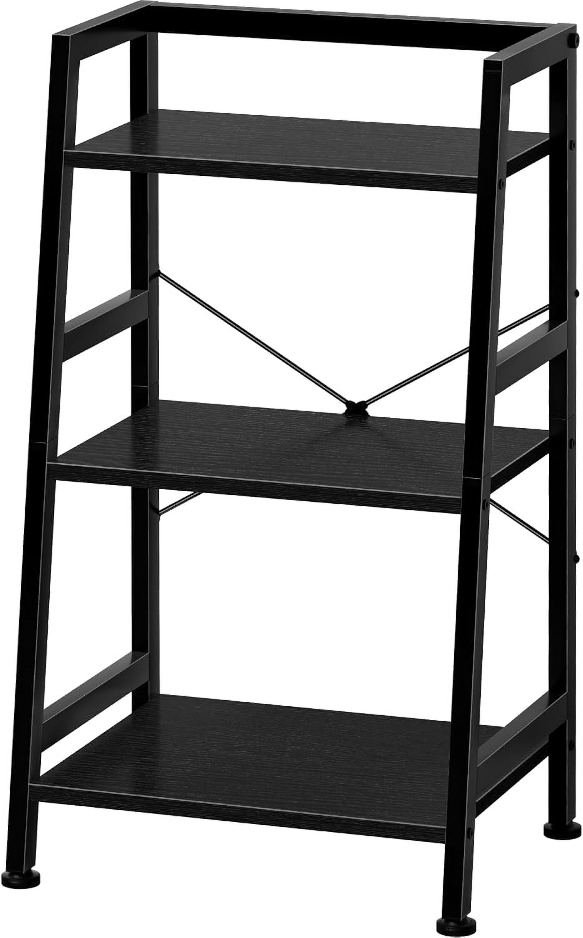 3-Tier Bookshelf, Ladder Shelf, Stand up Shelves, Industrial Bookcase ...